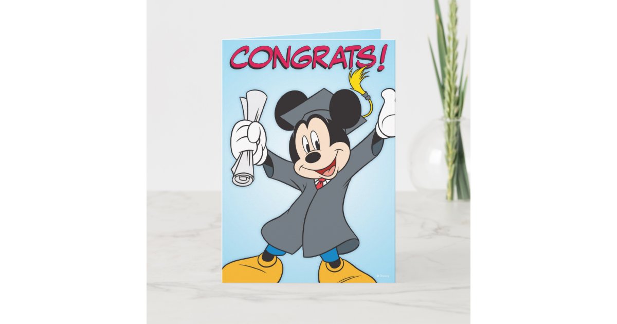 Mickey Mouse | Graduation Holiday Card | Zazzle