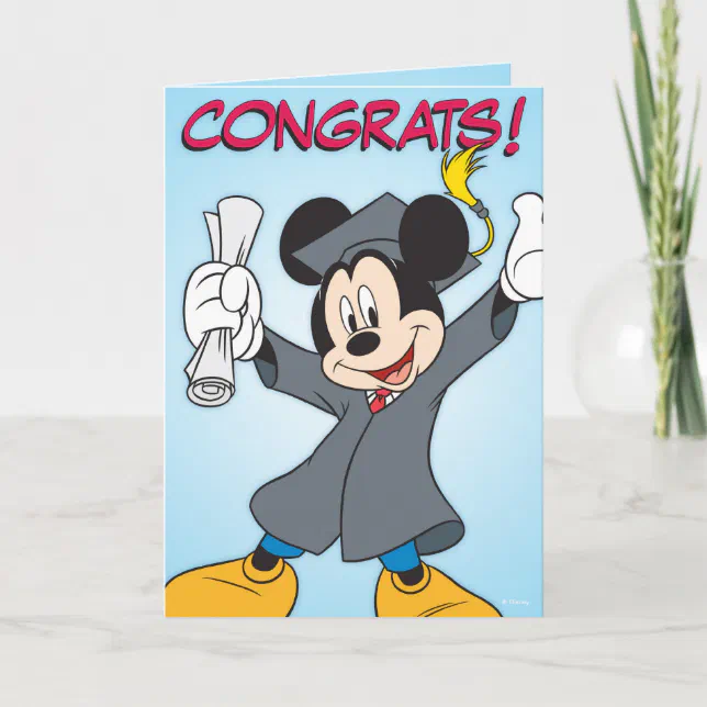 Mickey Mouse | Graduation Holiday Card | Zazzle