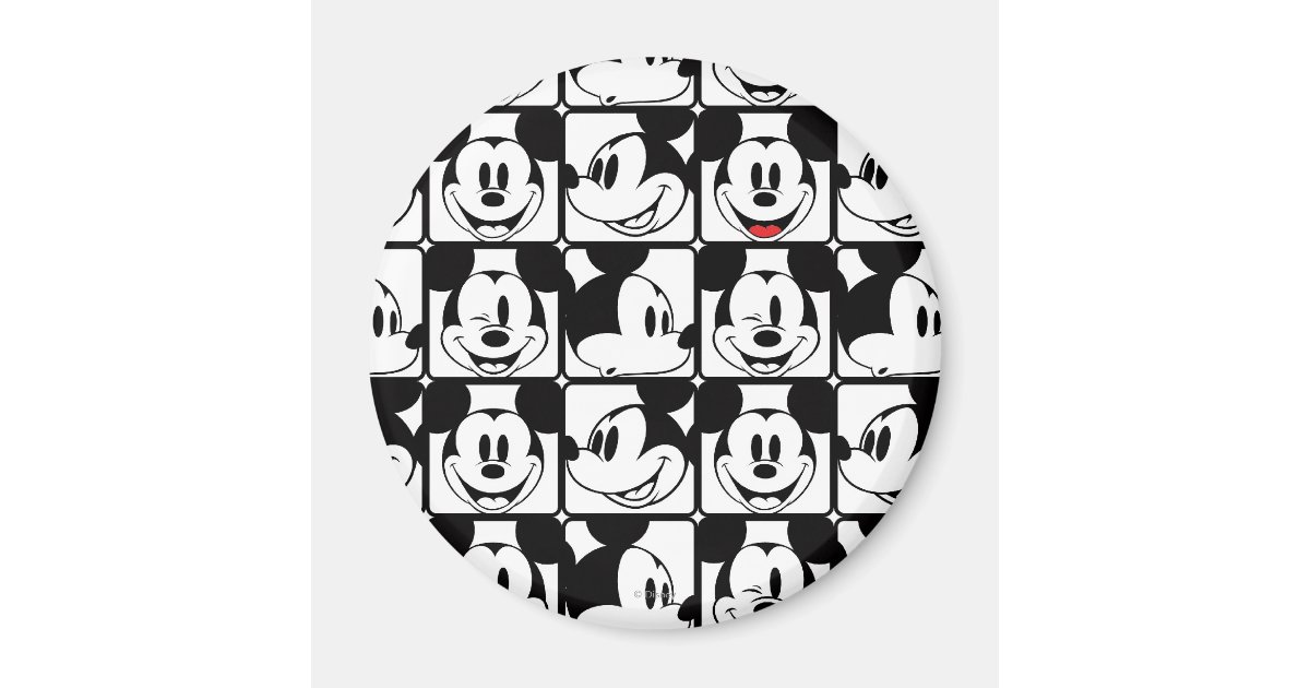 Mickey Mouse | Grid Pattern Magnet | Zazzle