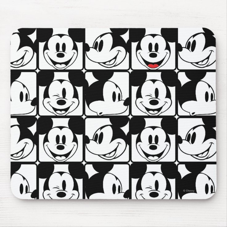 Mickey Mouse | Grid Pattern Mouse Pad | Zazzle
