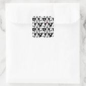 Mickey Mouse | Grid Pattern Square Sticker | Zazzle