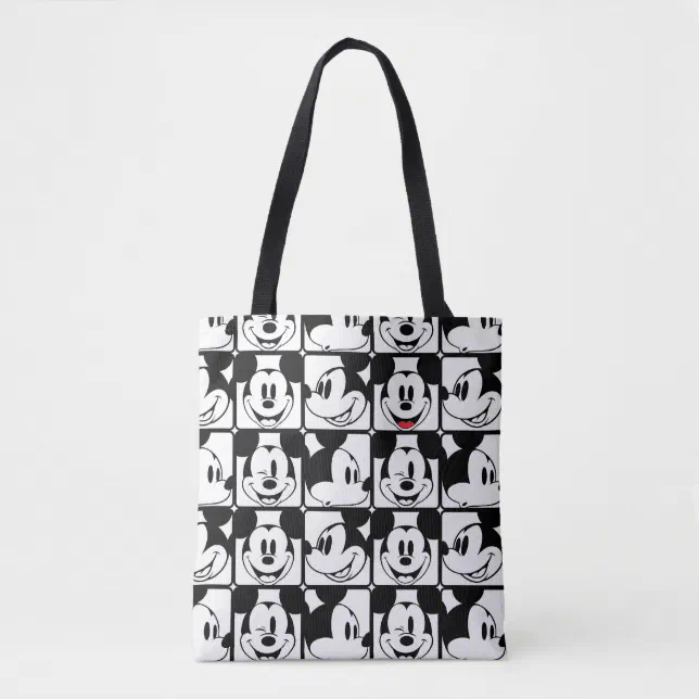 Mickey Mouse | Grid Pattern Tote Bag | Zazzle