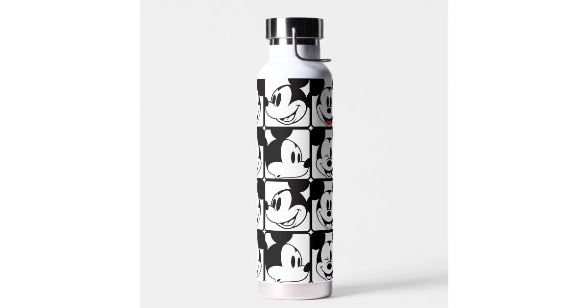 Mickey Mouse | Grid Pattern Water Bottle | Zazzle