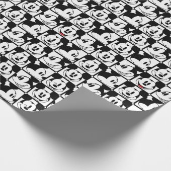 Mickey Mouse | Grid Pattern Wrapping Paper | Zazzle