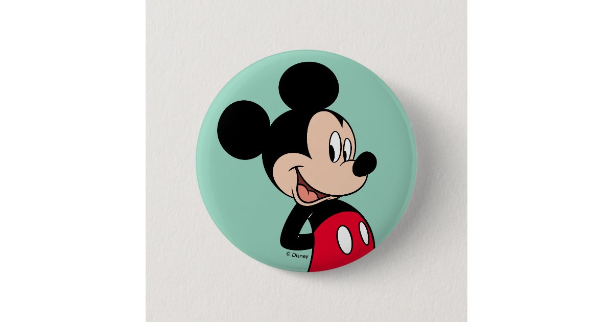 Mickey Mouse Hands Behind Back Button | Zazzle