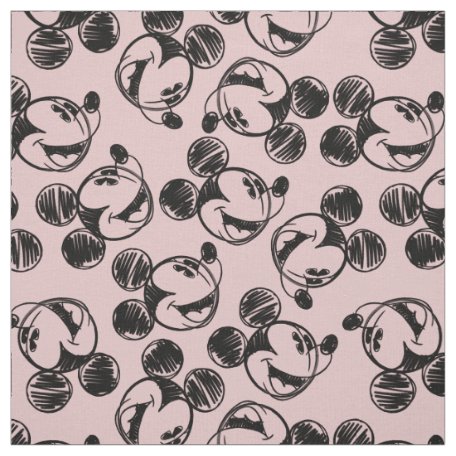 Mickey Mouse | Grid Pattern Fabric | Zazzle