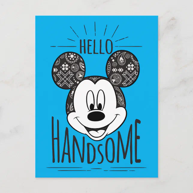Mickey Mouse - Hello Handsome Postcard | Zazzle