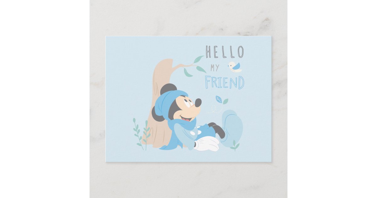 Mickey Mouse - Hello My Friend Postcard | Zazzle