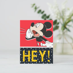 Mickey Mouse - Hey! Postcard | Zazzle