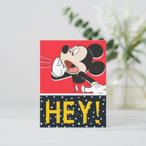 Mickey Mouse - Hey! Postcard | Zazzle