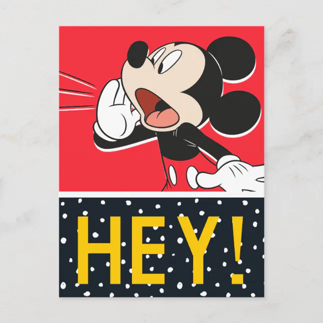 Mickey Mouse - Hey! Postcard | Zazzle