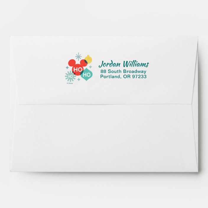 Mickey Mouse | Ho Ho Ho Envelope | Zazzle.com