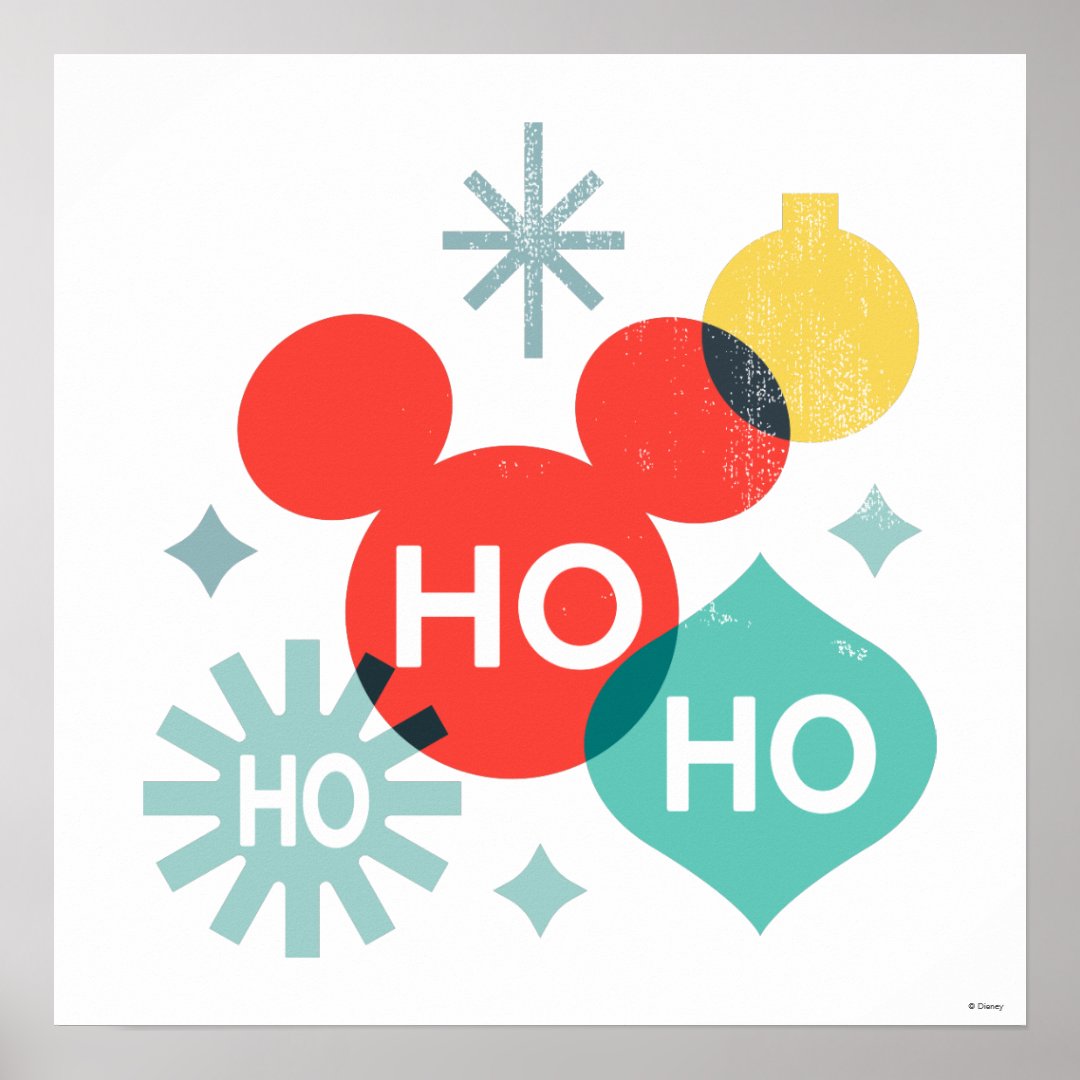 Mickey Mouse | Ho Ho Ho Poster | Zazzle