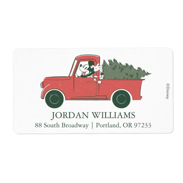 Mickey Mouse | Home for Christmas Label | Zazzle