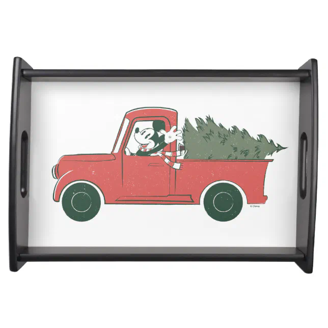 Mickey Mouse | Home for Christmas Serving Tray | Zazzle