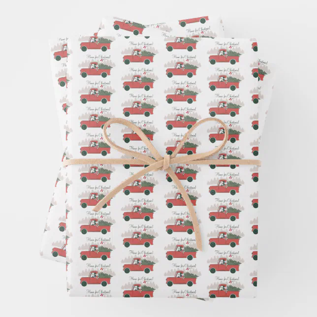 Mickey Mouse | Home for Christmas Wrapping Paper Sheets | Zazzle