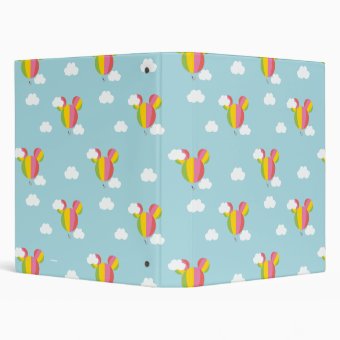 Mickey Mouse Hot Air Balloon Pattern 3 Ring Binder | Zazzle