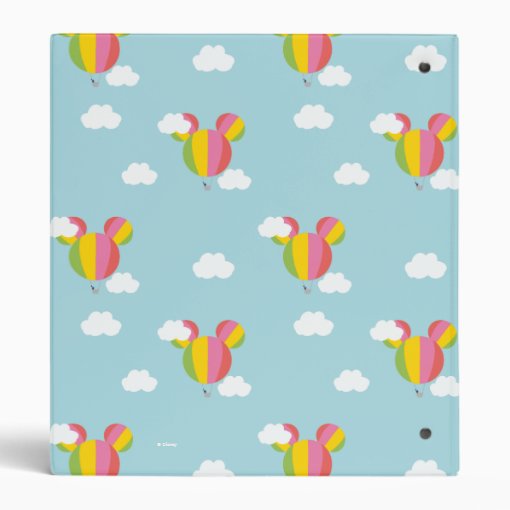 Mickey Mouse Hot Air Balloon Pattern 3 Ring Binder | Zazzle