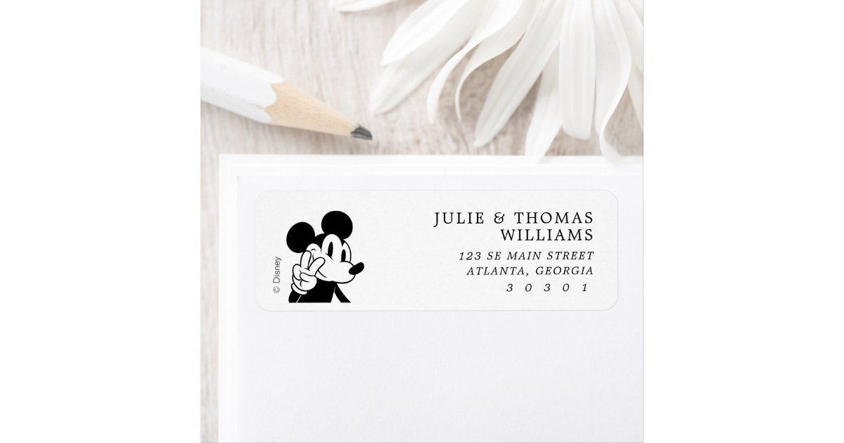 Mickey Mouse | Joint Kids Birthday Label | Zazzle