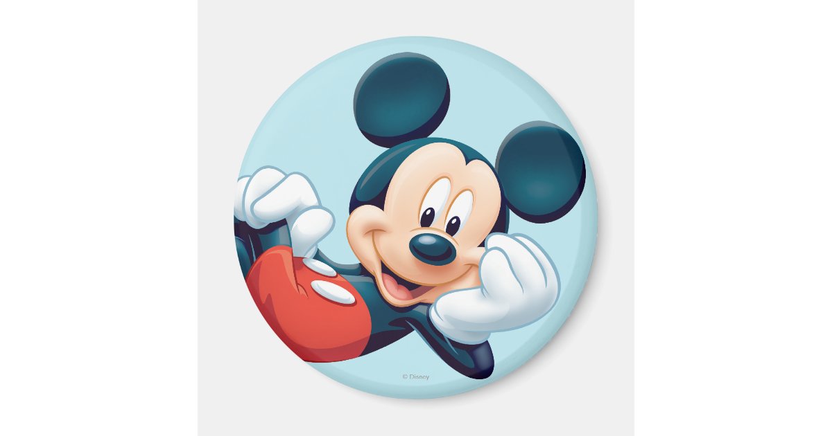 Mickey Mouse Laying Down Magnet | Zazzle