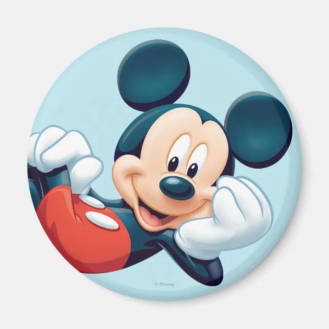 Mickey Mouse Laying Down Magnet | Zazzle