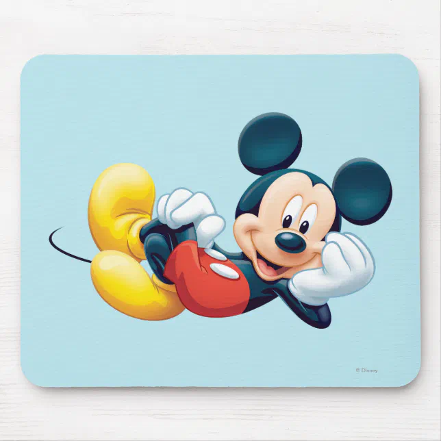 Mickey Mouse Laying Down Mouse Pad | Zazzle