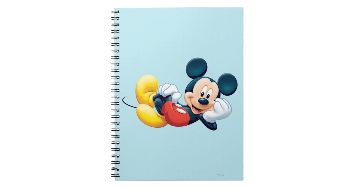 Mickey Mouse Laying Down Notebook | Zazzle