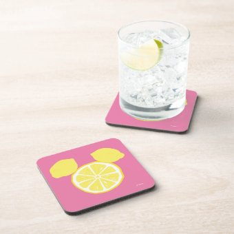 Mickey Mouse Lemon Icon Beverage Coaster | Zazzle