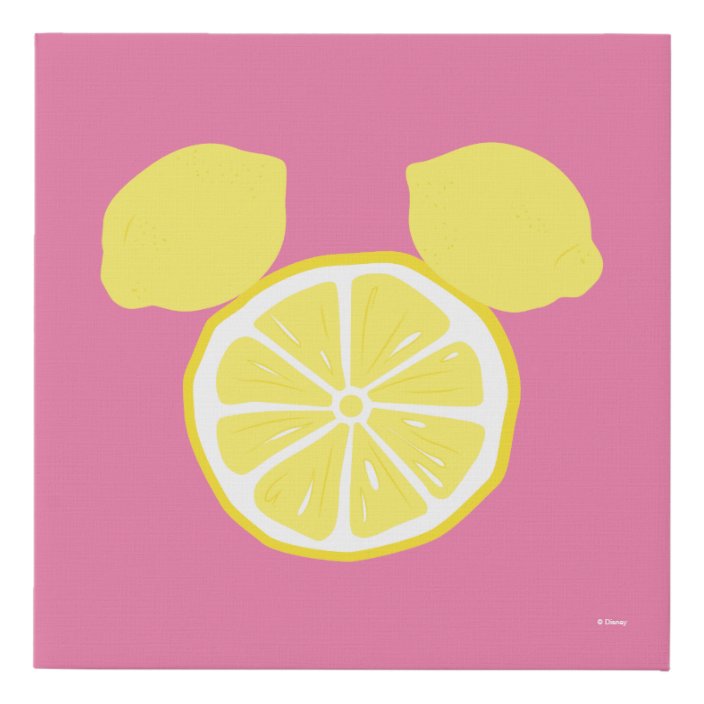 Mickey Mouse Lemon Icon Faux Canvas Print | Zazzle.com