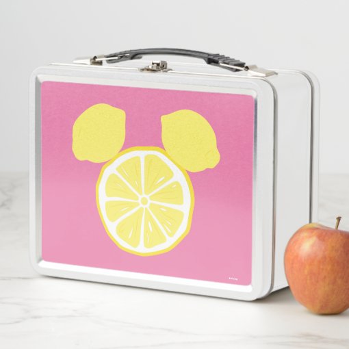 Mickey Mouse Lemon Icon Metal Lunch Box | Zazzle