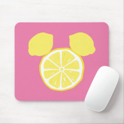 Mickey Mouse Lemon Icon Mouse Pad | Zazzle