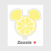 Mickey Mouse Lemon Icon | Name Sticker | Zazzle