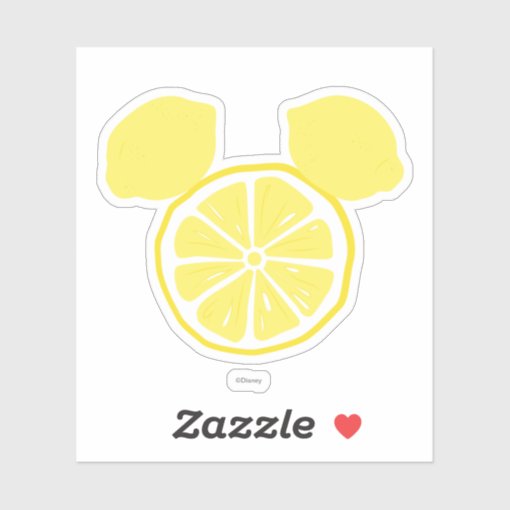 Mickey Mouse Lemon Icon | Name Sticker | Zazzle
