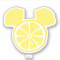 Mickey Mouse Lemon Icon | Name Sticker | Zazzle