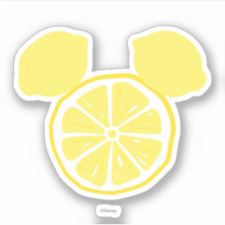 Mickey Mouse Lemon Icon | Name Sticker | Zazzle