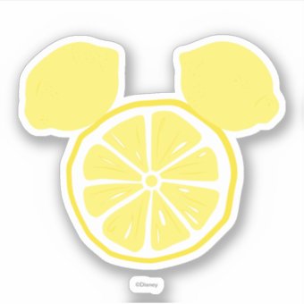 Mickey Mouse Lemon Icon | Name Sticker | Zazzle