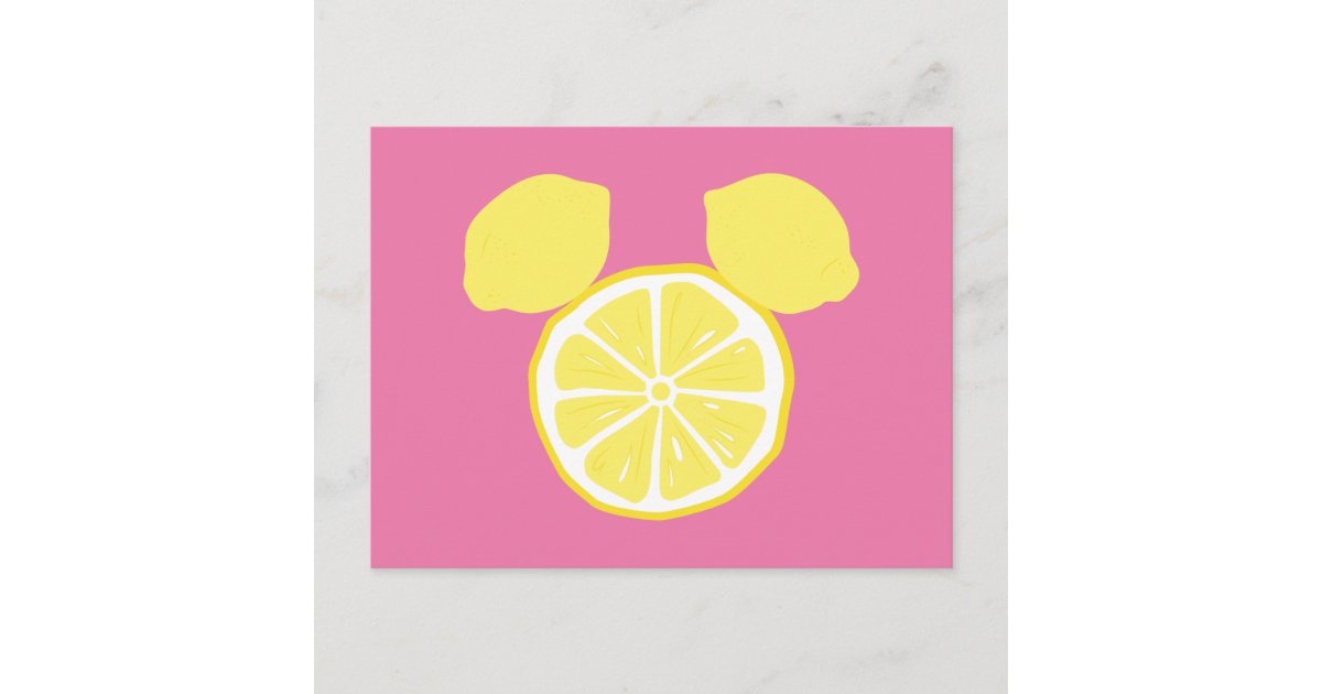 Mickey Mouse Lemon Icon Postcard | Zazzle