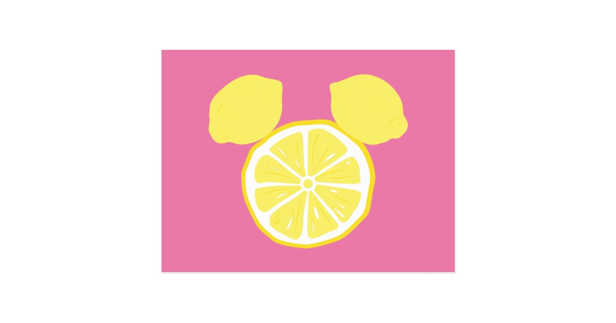 Mickey Mouse Lemon Icon Postcard | Zazzle.com