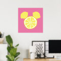Mickey Mouse Lemon Icon Poster | Zazzle