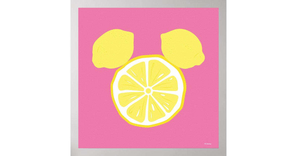 Mickey Mouse Lemon Icon Poster | Zazzle
