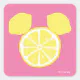 Mickey Mouse Lemon Icon Square Sticker | Zazzle