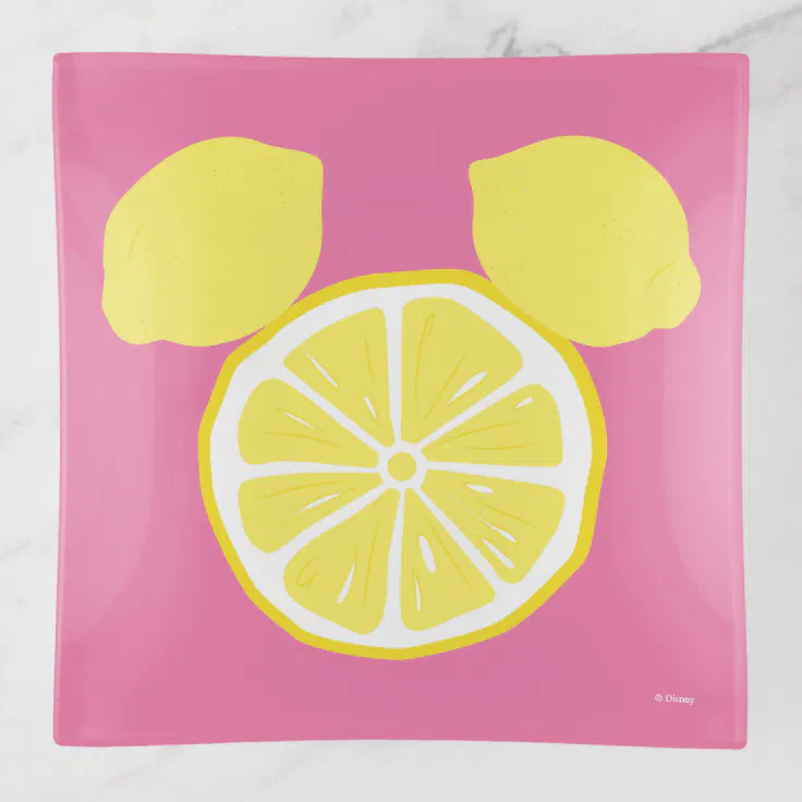 Mickey Mouse Lemon Icon Trinket Tray | Zazzle