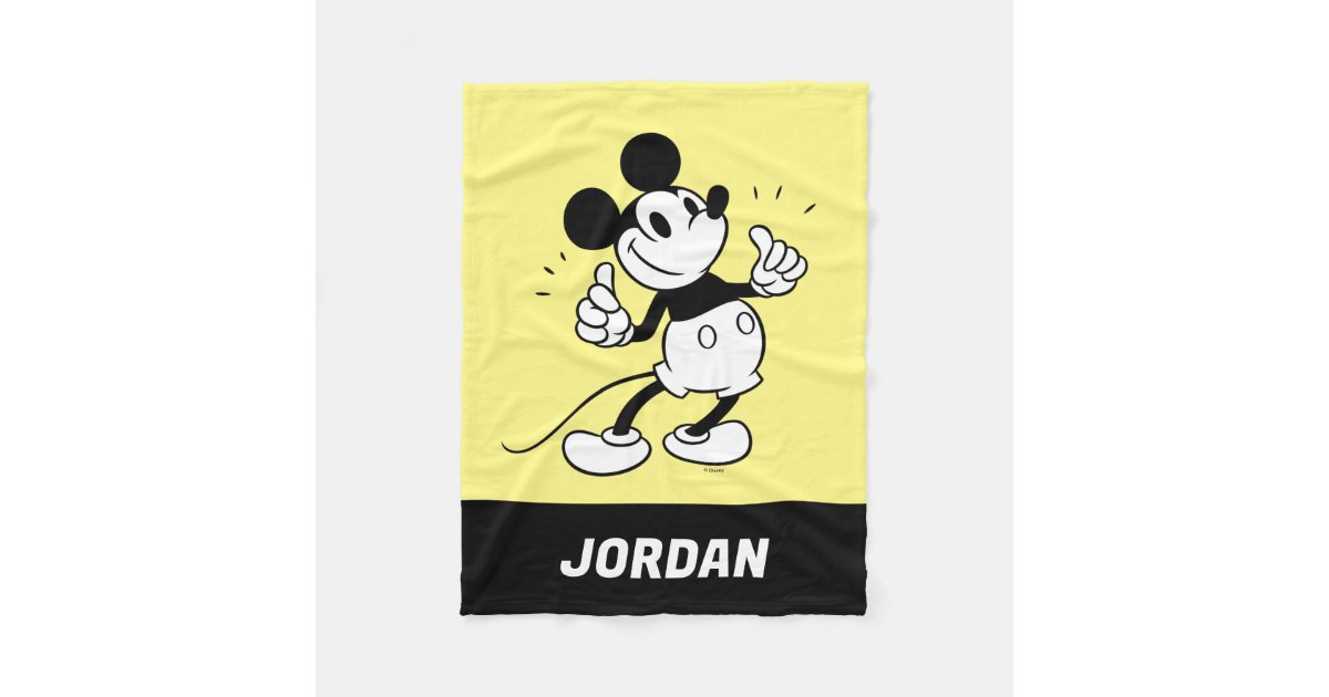 Mickey Mouse | Mickey Mouse | Add Your Name Fleece Blanket | Zazzle