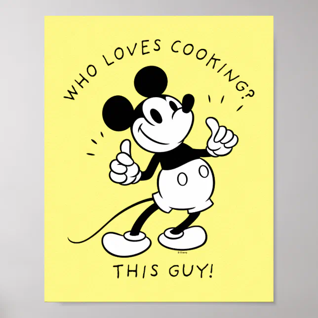 Mickey Mouse | Mickey Mouse Who Loves Cooking Poster | Zazzle