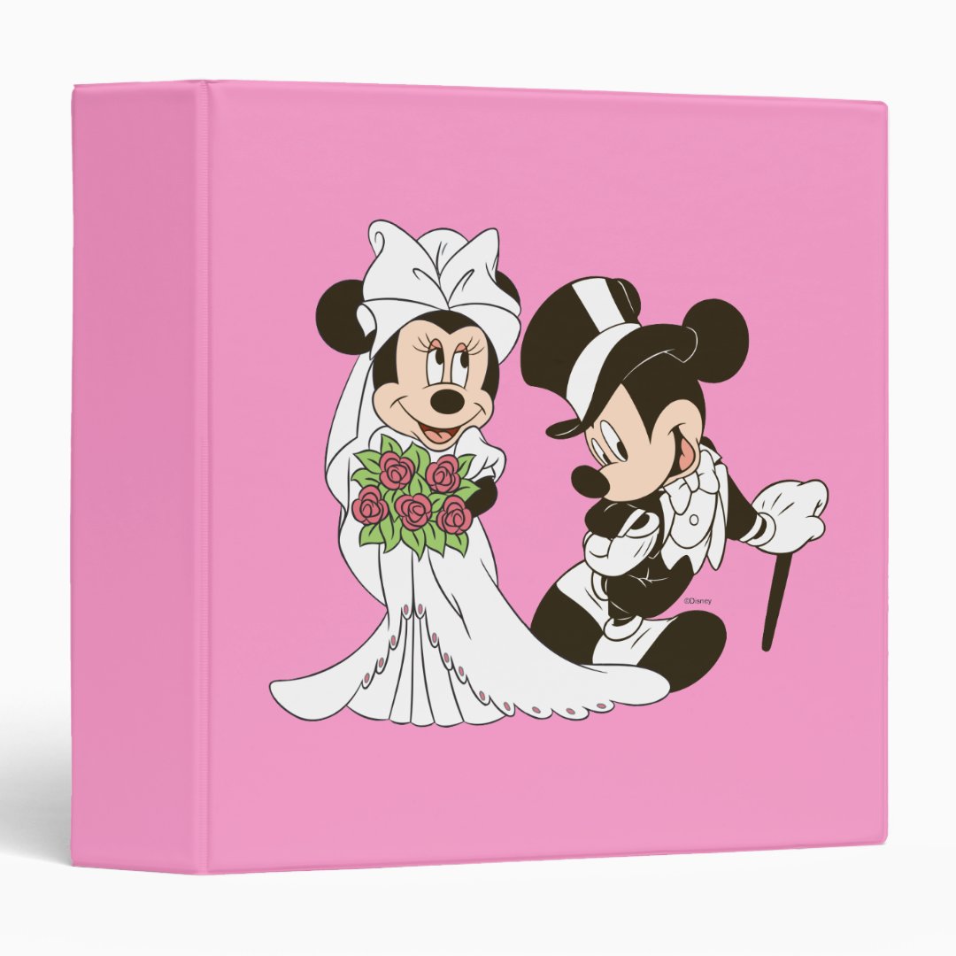 Mickey Mouse & Minnie Wedding Binder | Zazzle