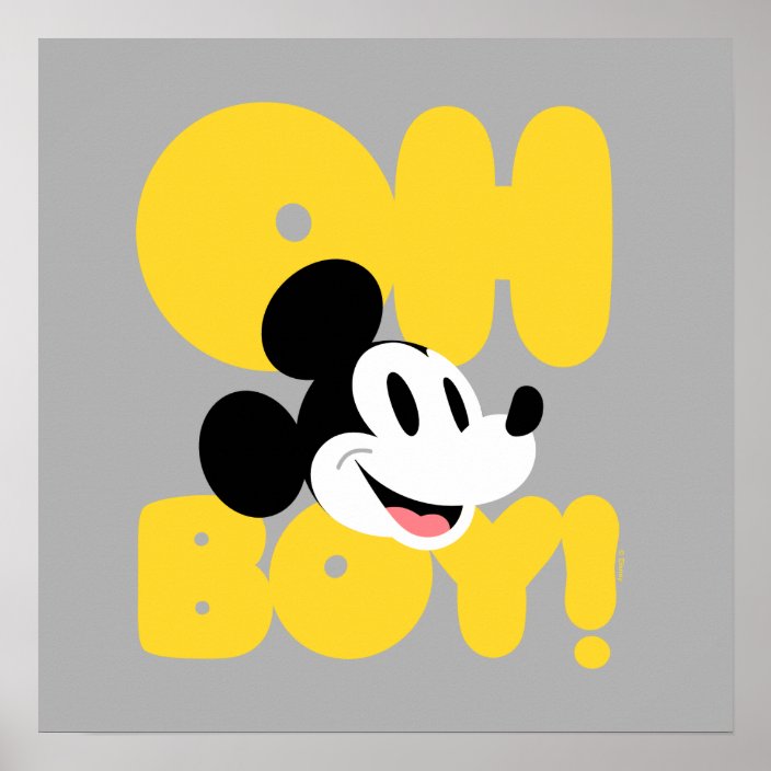 Mickey Mouse | Oh Boy! Poster | Zazzle