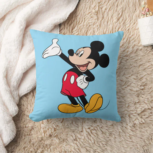 Mickey Mouse Open Hand Gesture Throw Pillow | Zazzle