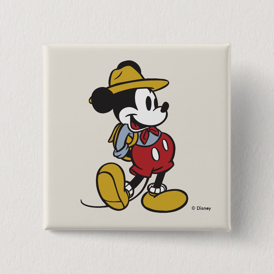 Mickey Mouse| Outdoor Mickey Button | Zazzle
