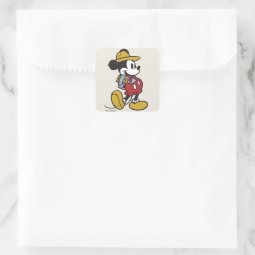 Mickey Mouse| Outdoor Mickey Square Sticker | Zazzle