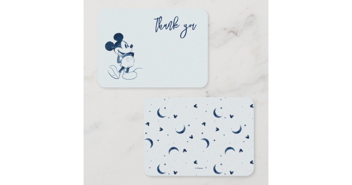 Mickey Mouse | Over the Moon - Boy Baby Shower Place Card | Zazzle